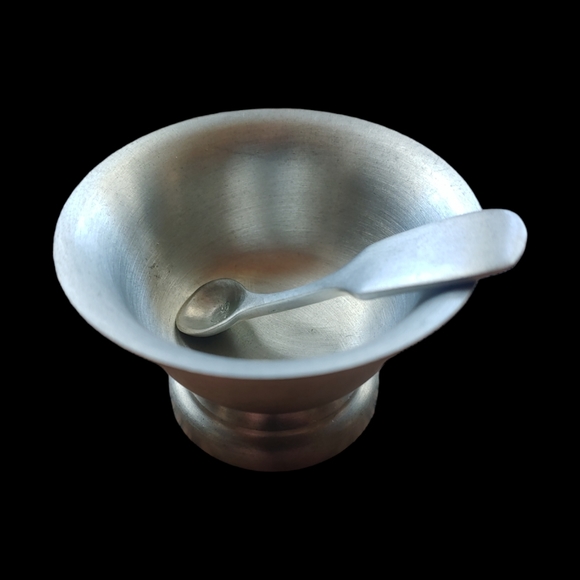 Vintage | Kitchen | Vintage Pewter Nantucket Pewter Open Salt And Spoon ...